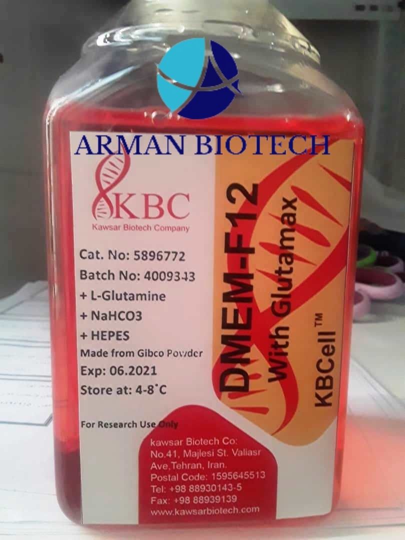 محیط کشت DMEM F-12 حاوی Glutamax محصول زیست فناوری کوثر ⚡️